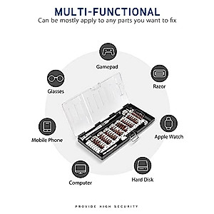 Syntus Precision Screwdriver Set, 63 in 1 with 57 Bits Screwdriver Kit, Magnetic Driver Electronics Repair Tool Kit for iPhone, Tablet, Macbook, Xbox, Cellphone, PC, Game Console, Black