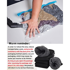 72 Pairs Thermal Socks Bulk Socks Thick Winter Socks Unisex One Size Socks for Men Women Homeless Care Package (Black,Medium)