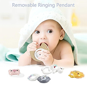 Baby Crib Mobile with Music and Lights, Hanging Rotating Animals Rattles, Stars Projection, Remote Control, for Boy Girl Newborn Baby Toys 3-6 Month, Baby Teething Toys for Bite Grip, Blue Upgraded