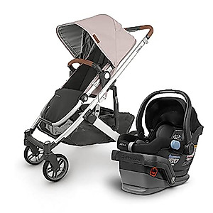 UPPAbaby Cruz V2 Stroller - Alice (Dusty Pink/Silver/Saddle Leather) + Mesa Infant Car Seat - Jake (Black)