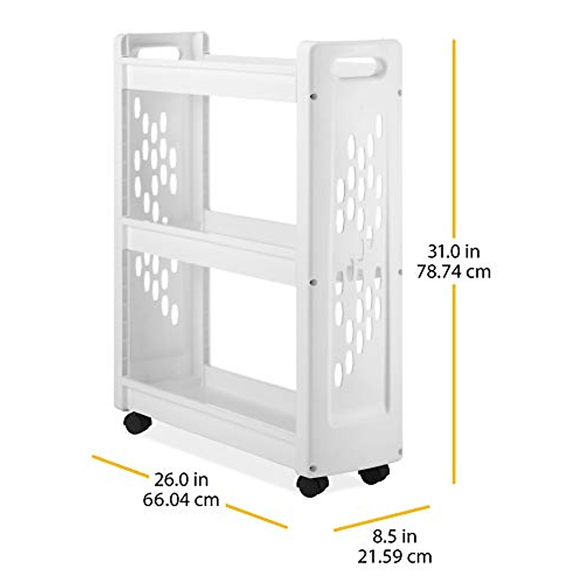 Whitmor 3 Tier Rolling Laundry Cart