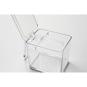 YAMAZAKI Home Pantry Canisters with Rack-Kitchen Container Organizer | Steel + Plastic | Food Storage, One Size, White