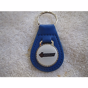 1982-1987 REGAL GRAN NATIONAL GRAN SPORT LOGO LEATHER KEYCHAIN - DARK BLUE