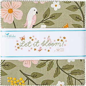 Little Forest Atelier Let it Bloom 5" Stacker 42 5-inch Squares Charm Pack Riley Blake 5-14280-42