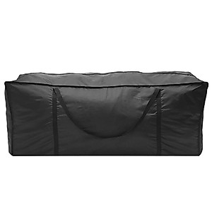 Txkrhwa Patio Cushion Storage Bag Outdoor Cushion Cover Patio Protective Bags Zippered with Handles Furniture Cover Waterproof Cover Storage Bag Black