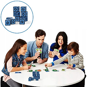 SOONALL 10pcs Dices, 6 Sided Dices with Number 1-6, Square Edged D6 Polyhedral DND Dice Set for Table Board Game(blue)