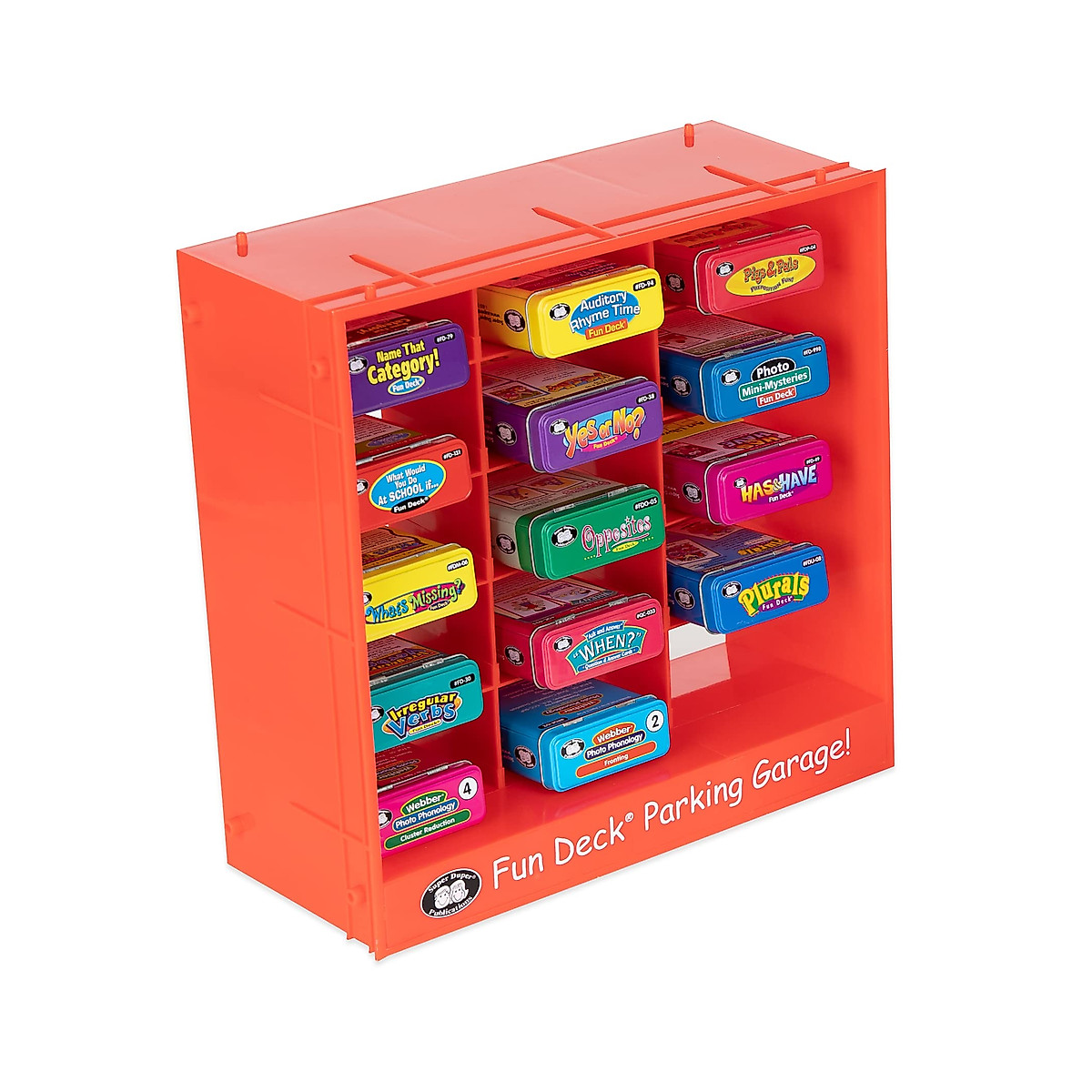 Super Duper Publications | Fun Deck® Parking Garage | Card Deck Storage Organizer Display