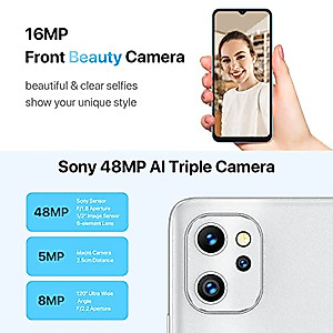 Unlocked Cell Phone, 128GB, NFC, Fingerprint Reader, 6.7" HD Screen, UMIDIGI F3S Unlocked Android Phones, Dual 4G Volte, 48MP Camera, 5150mAh Battery, Android 11