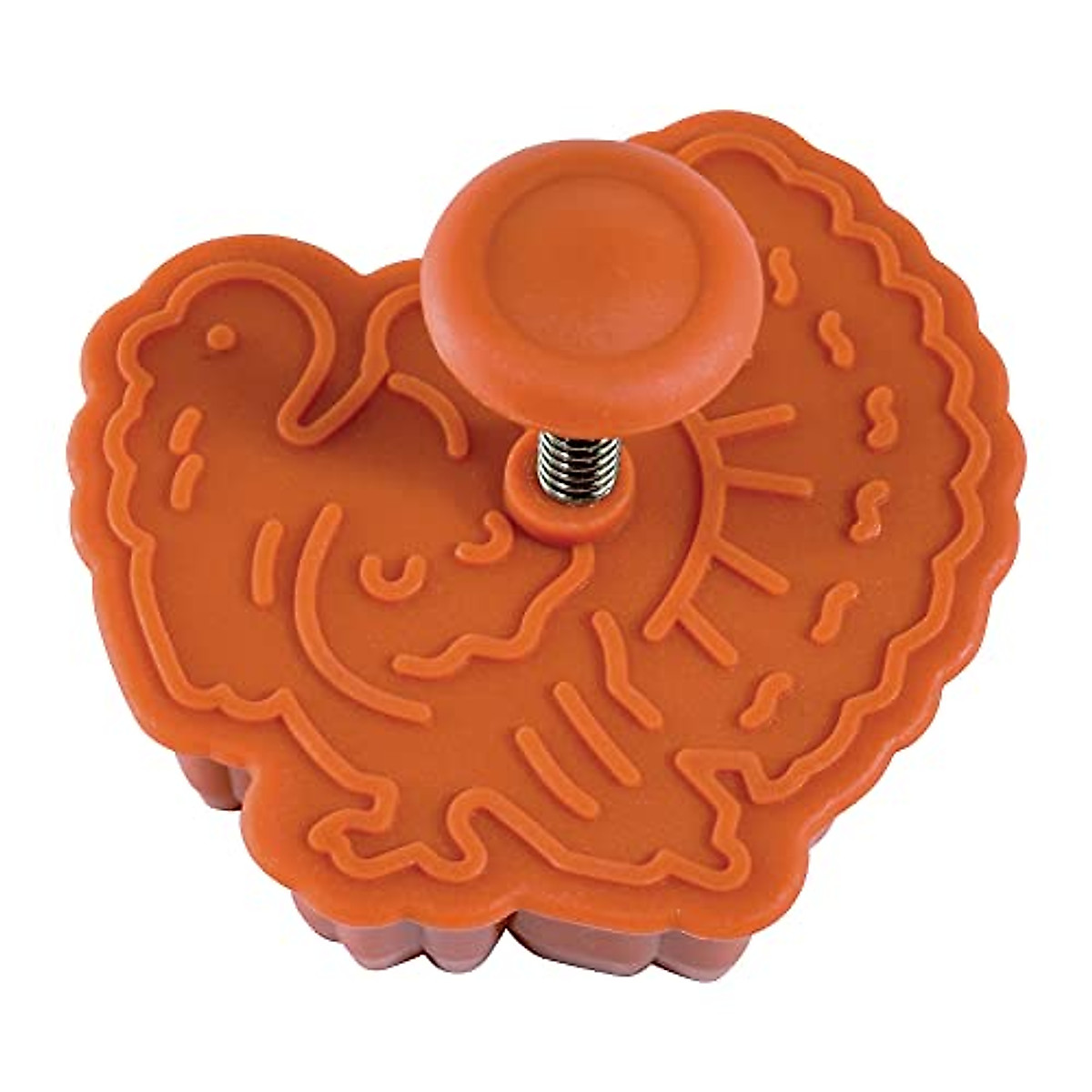 R & M International 492 Pastry/Cookie/Fondant Stamper, 2-Inch, Thanksgiving - Turkey, Acorn, Pumpkin, Oak Leaf