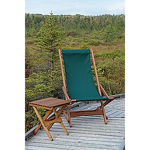 BYER OF MAINE - Pangean Folding Wooden Table, Hardwood Portable Table for Deck, or Camping, Use Indoors or Outdoors - 18" H x 16" W x 16" D
