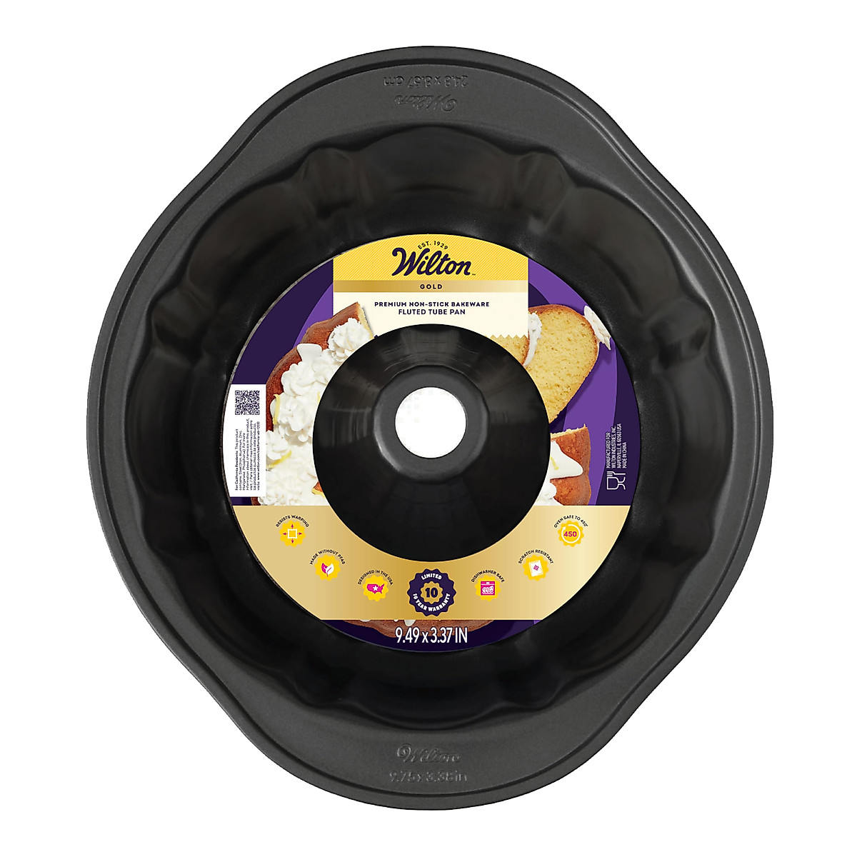 Wilton Perfect Results Premium Non-Stick 9-Inch Fluted Tube Pan