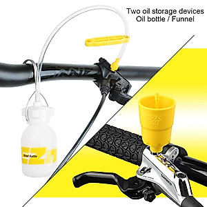 Alomejor Bike Brake Bleed Kit Hydraulic Bike Disc Brake Bleed Kit Tool Set Bike Disc Hydraulic Brake System Mineral Oil Bleed Repair Tool Kit for MTB Mountain Bike