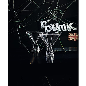 Nachtmann Punk Collection Cocktail Coupe Glasses, Set of 2, Studded Textured Crystal Glass Stem, Perfect for Drinking Champagne, Sweet Wine, Martini, and Cosmopolitan