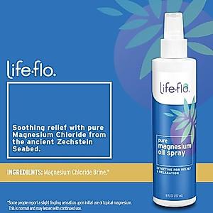 Life-Flo Pure Magnesium Oil | 100% Pure Magnesium Chloride Spray from Ancient Zechstein Seabed | For Relaxing & Rejuvenating Muscles & Joints | 8 oz