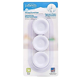 Dr. Brown's Natural Flow Wide Neck Storage Travel Caps Replacement, 6 Count