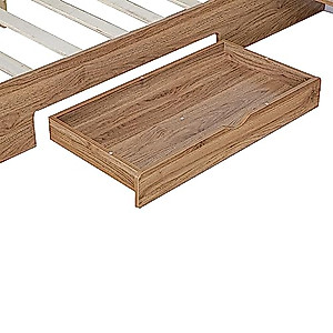 Lifeand Full Size Low Loft Bed with Ladder and Slide,White