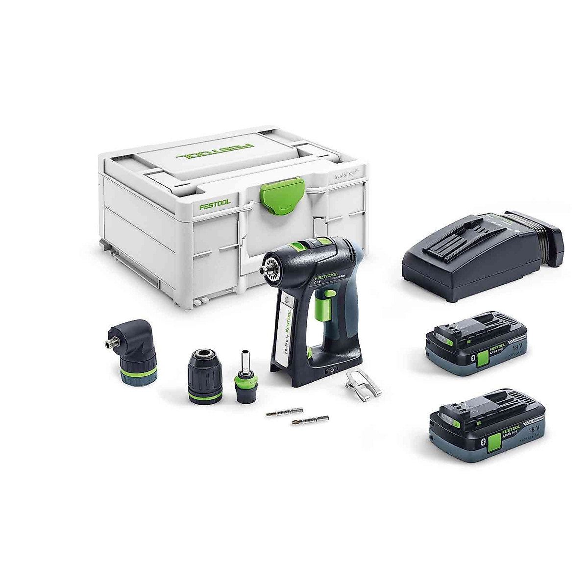 Festool 577619 Cordless Drill C 18 HPC 18V 4.0 Ah I-Set