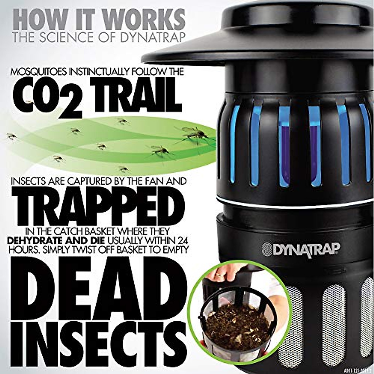 DynaTrap DT700 Outdoor Insect and Mosquito Trap UV LED, Atrakta Lure, 1 ...
