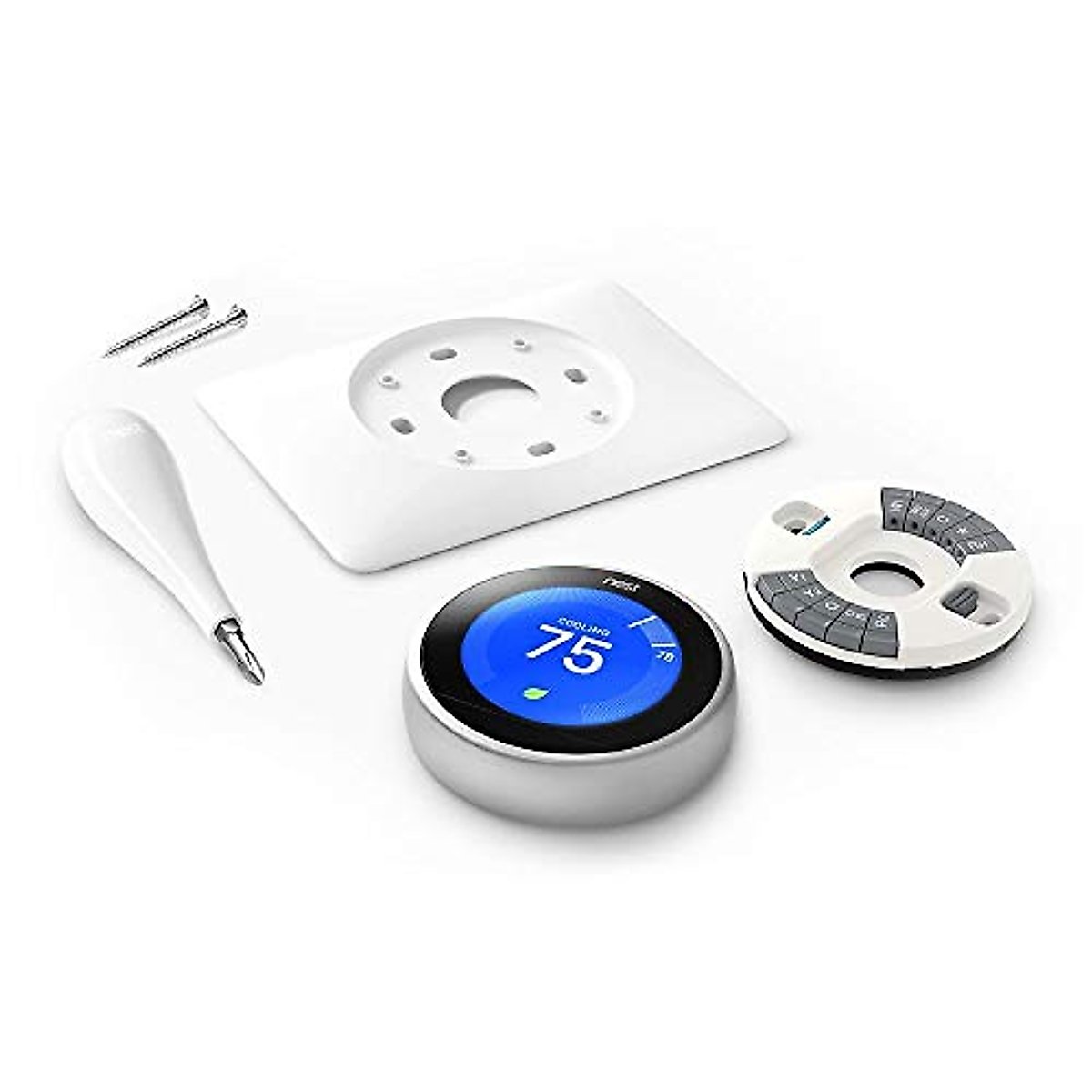 Google, T3008US, Nest Learning Thermostat, 3rd Gen, Smart Thermostat, Pro Version, Works With Alexa (Renewed)