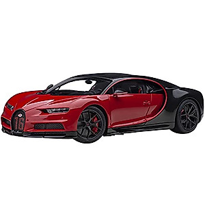 Auto Art Models 2019 Bugatti Chiron Sport Italian Red and Carbon Black 1/18 Model Car by Autoart 70996