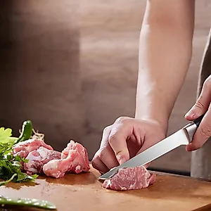 OAKSWARE Boning Knife 5.5-Inch, German Stainless Steel, Full-Tang, Fillet Knife, Kitchen Knife, Multipurpose Meat Knife for Boning, Filleting and Trimming, With Ergonomic ABS-Handle