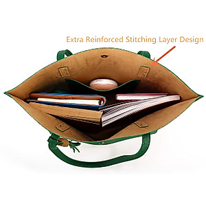 Nodykka Women Tote Bags Top Handle Satchel Handbags PU Faux Leather Tassel Shoulder Purse