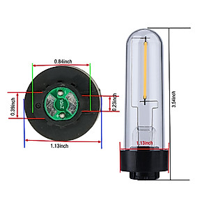 YONGJIA Solar Garden Light Replacement Bulb, LED, 0.5W Warm White, Pack of 4