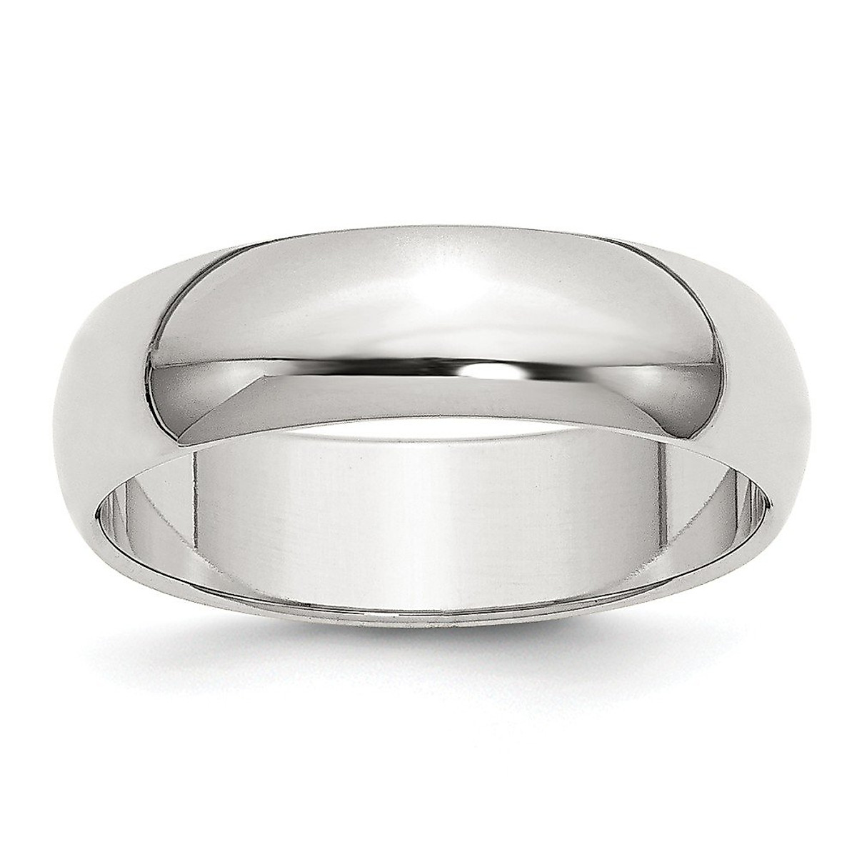 Solid 925 Sterling Silver 6mm Plain Classic Dome Wedding Band For Men Ring Size 11 - Jewelry Gifts For Men Husband Dad