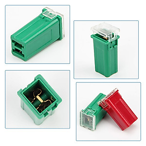 Coitak 30 PCS Car Fuses Assortment Kit, Automotive Combination Low and Tall Box Shaped Fuse Kit, Replacement Fuses for Car/RV/Truck/Motorcycle/Boat