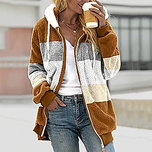 Mens rain Jacket Lightweight Fleece Jacket with Hood Women Corduroy Hooded Colorblock Long Sleeve Jacket raw Hem Coat Outwear high Collar Sweatshirt Women Womens Half Zip Sweatshirt Tunic Tops to