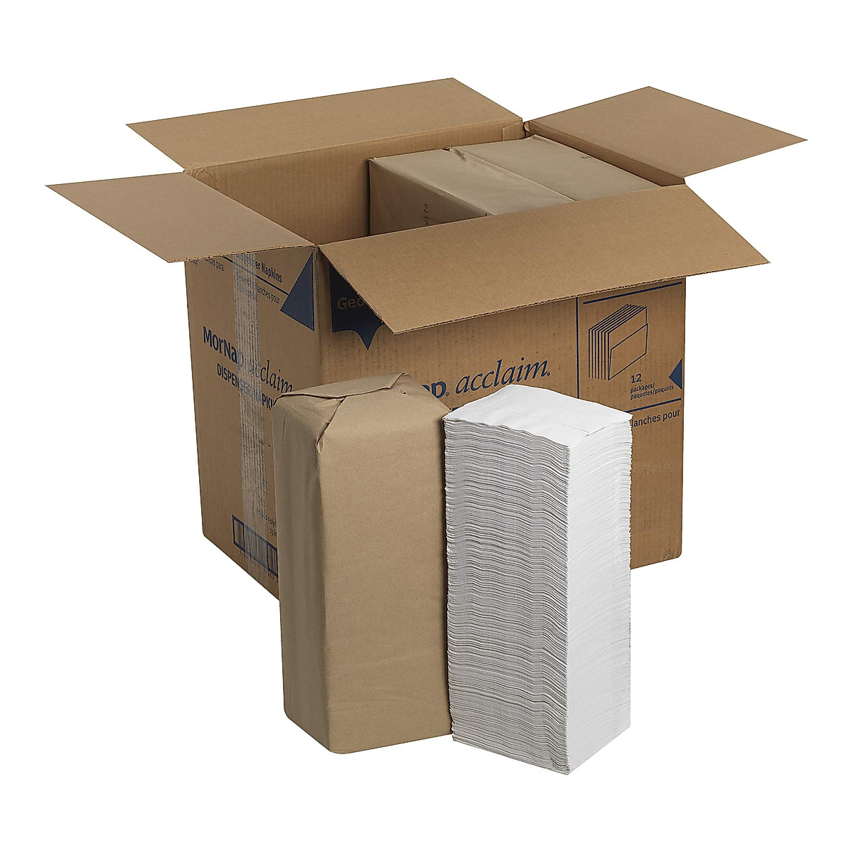 Dixie Full-Fold 1-Ply Dispenser Napkin, GP PRO by GEORGIA-PACIFIC White, 37603 (900 Napkins Per Pack, 12 Packs Per Case)