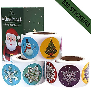 3PCS Christmas Stickers for Kids Snowman Stickers Christmas Stickers Christmas Circle Stickers Snowman Labels1.5 Round - 21 Designs,Winter Stickers for Christmas Wrapping