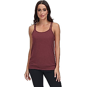 Fanfly 2 Pack Workout Tank Tops for Women Loose Fit Athletic Yoga Tops Spaghetti Strap Sports Running Gym Shirts