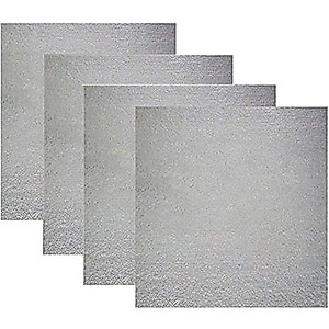 4 PCS Waveguide Covers, Messar Universal Mica Wave Guide Covers Mica Plates Sheets Microwave Oven Repairing Part for All Microwave Oven or Other Home Appliances, Cut to Size, 13X13cm (Size 4)