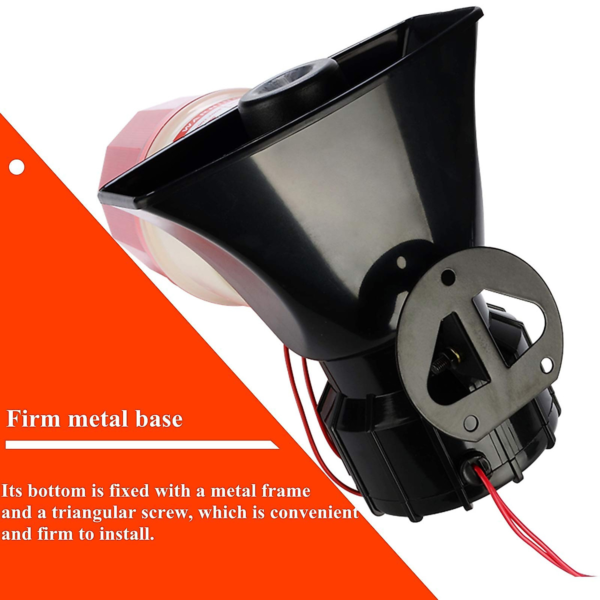 JIAWANSHUN Industrial Sound and Light Alarm Siren Horn with Strobe Outdoor/Indoor AC110V Emergency Flashing Light