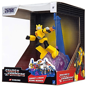 Zoteki Transformers Bumblebee - 4” Collectible Figure - Collect All Series 1: Fan Favorite Characters Optimus Prime, Megatron, Starscream, Soundwave, Grimlock, Bumblebee, Mystery Chase Variant