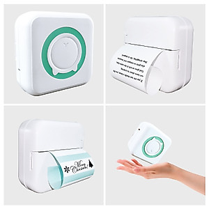 Label Maker, Mini Label Maker Machine with Tape, Portable Bluetooth Label Printer, Wireless Labeler Handheld Sticker Maker Included Multiple Templates Available for Storage, Study, Office, Home