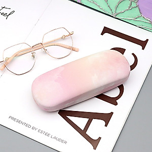 ANLIOTO 3 Pack Glass Cases Hard Shell, Portable Hard Eyeglasses Case Linen Fabrics Eyeglass Organizations for Women Girls