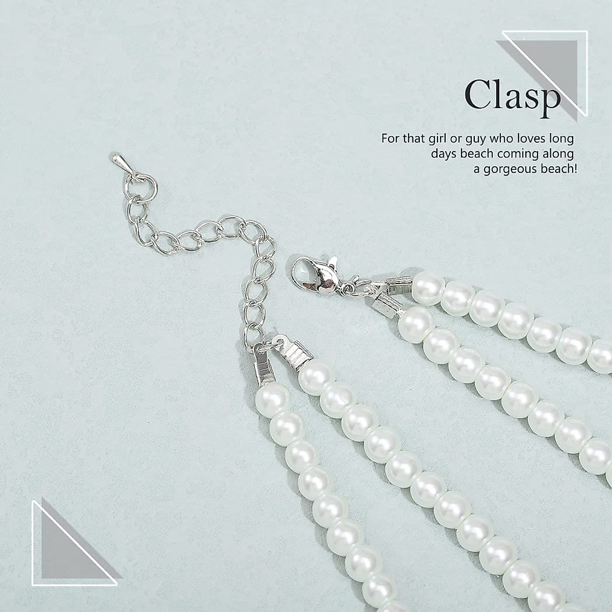 Unicra 1920s Gatsby Pearl Jewelry Set Vintage Crystal Bride Necklace Earrings Set Silver Pearl Multilayer Bridal Necklace Jewelry Accessories for Women and Brides