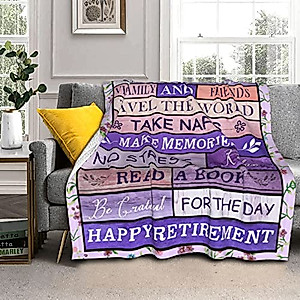 Retirement Gifts for Women Men Throw Blanket, Happy Retirement Gifts for Women, Retired Gifts for Men Women, Farewell Gifts for Coworker Boss - The Retired Teacher Coworker Fleece Blanket 60"x50"