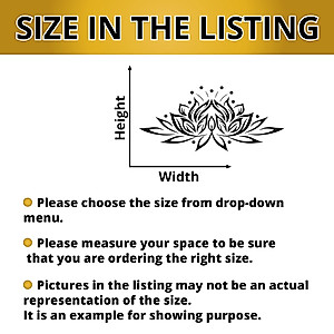 Lotus Flower Wall Decal. Yoga Studio Wall Decor. Bohemian Vinyl Sticker. Mandala Decals. Namaste Bedroom Wall Decor С813