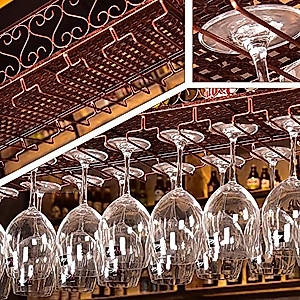 Ceiling Glass Rack Ceiling Hanging Display Rack,Adjustable Height,Metal Bottle Holder,Stemare Holder,Big Capacity Storage Shelf Organization,for Bars Restaurants Kitchens