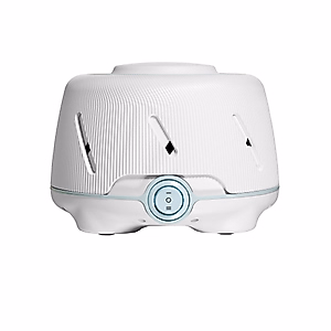 Yogasleep Dohm (White/Blue) | The Original White Noise Machine | Soothing Natural Sound from a Real Fan | Noise Cancelling | Sleep Therapy, Office Privacy, Travel | For Adults & Baby | 101 Night Trial