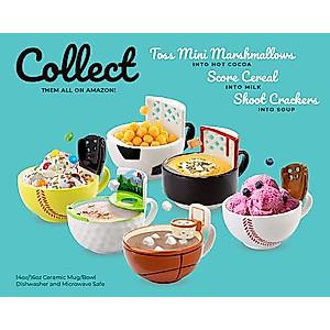 MAX'IS Creations | The Mug with a Hoop| Coffee & Hot Chocolate Mug, Cereal, Soup Bowl Cup | Novelty Gift Basketball Accessories for Sports Coaches, Dad, Mom, Basketball Gifts for Boys 8-12 & Girls