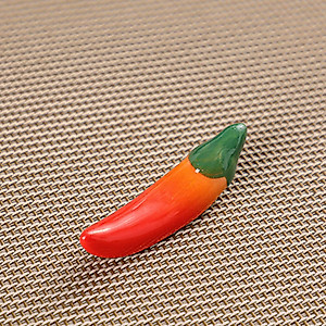 Angoily 6pcs Chopsticks Rests Ceramic Mini Pepper Shape Cute Dinner Spoon Stand Fork Holder Rack Chopsticks Utensil Cutlery Stand