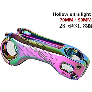 ZECHAO Road Bike Stem,Aluminum Alloy 17 Degree Mountain Bike Stem 70/ 90MM 31.8 * 28.6MM XC Mountain AM Bike Handlebar Mountain Stem Bike Stem (Color : Colorful, Size : 90mm)