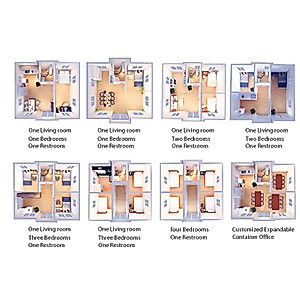 Portable Expandable Prefab House for Hotels, Offices, and More - Versatile Plastic Construction - Ideal for Villas, Warehouses, and Workshops (20FT)