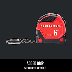 CRAFTSMAN Keychain Tape Measure, 6 FT (CMHT37106G)