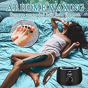 Lifestance Waxing Kit- L2 Digital Wax Warmer Hair Removal Machine- 4 Packs of Wax Beads(14.1 oz total) with 42 Items- Wax Pots Professional for All Hair Types- Eyebrow- Facial- Bikini