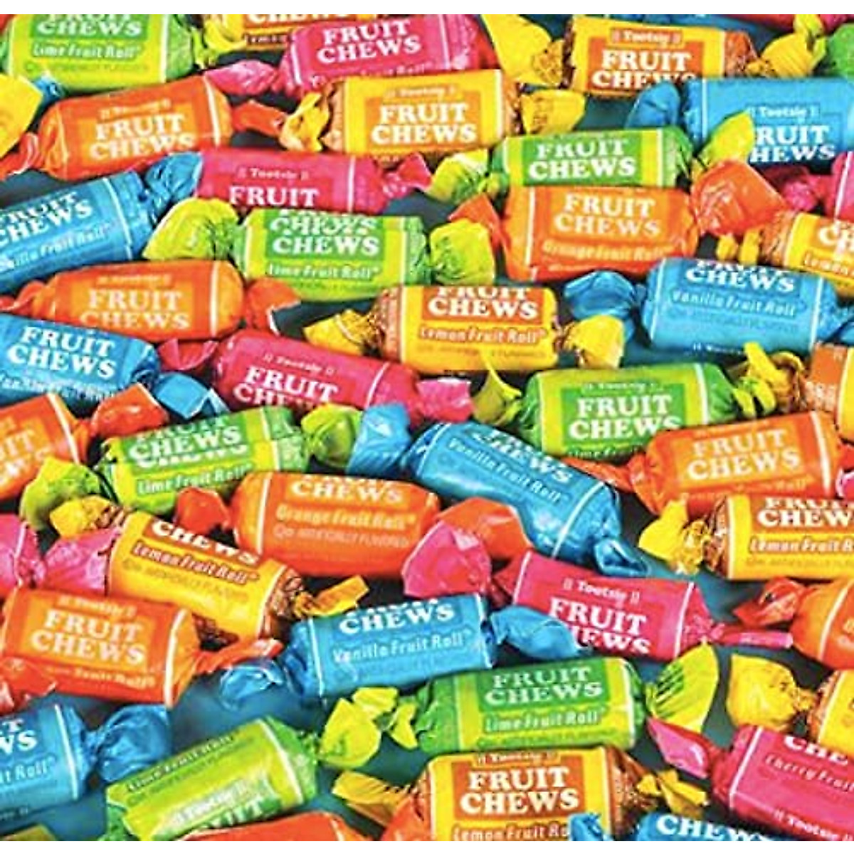 Tootsie Roll Fruit Chews 5-Flavor Individually Wrapped Bulk Multicolored Taffy Candy (5 Pound)